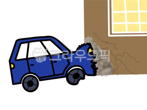 대물파손 교통사고 대물파손일러스트 차충돌 차충돌일러스트 사진이미지일러스트캘리그라피 Jhsarah작가