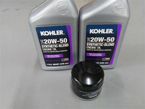 Kohler Oil Change Kit (2) SAE 20W50 Engine Oil & 1205001-S Oil Filter | Griggs Lawn and Tractor LLC