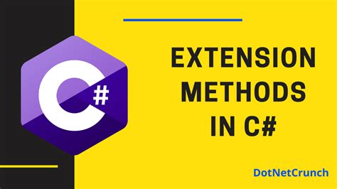 Extension Methods In C 30 For Complete Noobs Dotnetcrunch