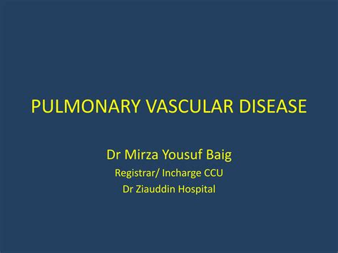 SOLUTION Pulmonary Vascular Disease Studypool