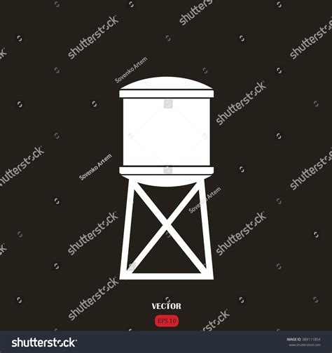 Water Tank Vector Illustration Stock Vector Royalty Free Shutterstock