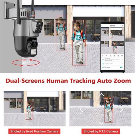 Беспроводная Wifi Ip камера видеонаблюдения двойная Smart P11 Icsee 3mp 3mp уличная поворотная