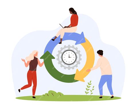 Premium Vector Partnership Teamwork Methodology Tiny People Reload Process And Work Cycle With