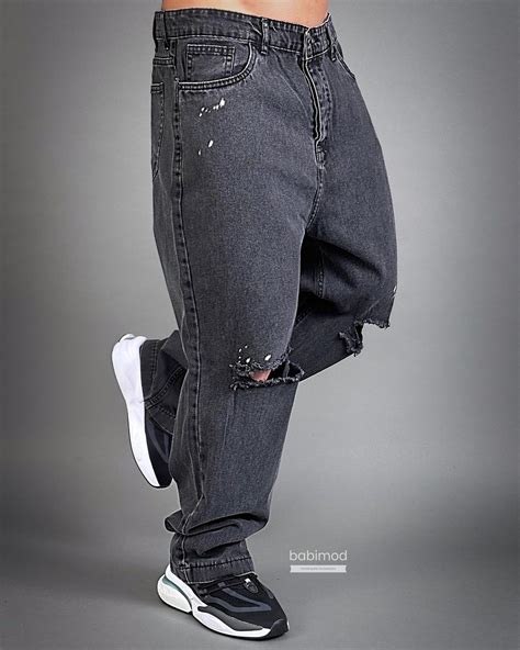 خرید و قیمت شلوار بگ رنگ پاش سر زانو زاپ کد 68979 بابی مد Babimod