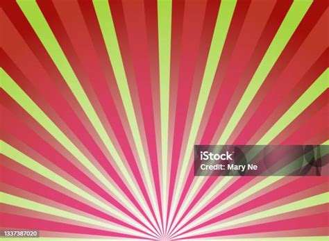 햇빛 배경 복고풍 빨간색과 녹색 색상 버스트 배경 판타지 벡터 일러스트레이션 배경 주제에 대한 스톡 벡터 아트 및 기타 이미지 배경 주제 복고풍 서커스 오락 행사