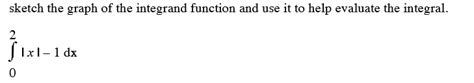 Solved Sketch The Graph Of The Integrand Function And Use It Chegg