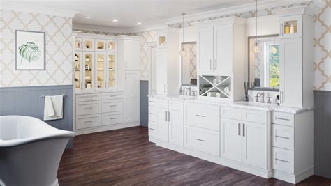 Shaker White Bathroom Cabinets Modern Bathroom By Bliss Cabinets
