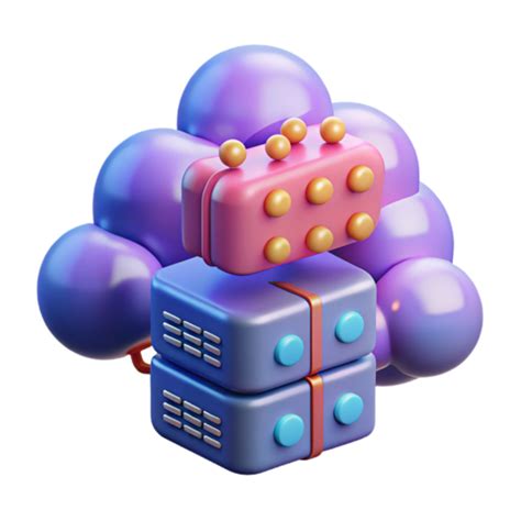 3d Illustration Cloud Computing Servers Network Data Storage Abstract Background 55449005 Png
