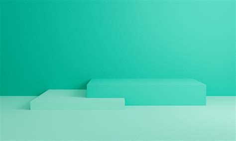 기하학적 모양의 벽 배경 텍스처에 녹색으로 추상적입니다 웹 사이트에 디스플레이 제품에 대한 3d 렌더링 디자인 민트 장면 조성 개념의 연단 프리젠 테이션 배너 및 모의