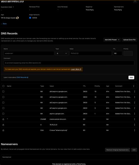 Domain With Invalid Configuration Help Vercel Community