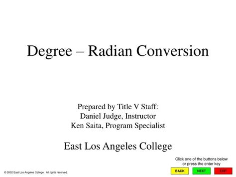 PPT Degree Radian Conversion PowerPoint Presentation Free Download ID 1247993