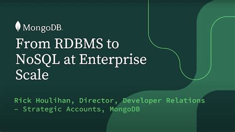 From Rdbms To Nosql At Enterprise Scale Youtube