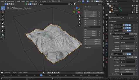 mesh add two displacement modifiers to one object additive