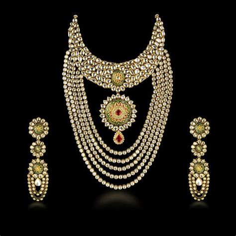 Polki Set Necklace With Pendant And Earring Such A Timeless Piece