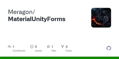 GitHub Meragon MaterialUnityForms