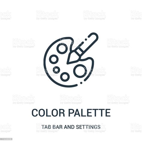 Color Palette Icon Vector From Tab Bar And Settings Collection Thin