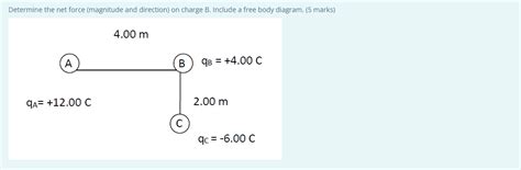 solved determine the net force magnitude and direction on
