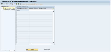 FIRPGR SAP Tcode Repetitive Code Groups Maintenance