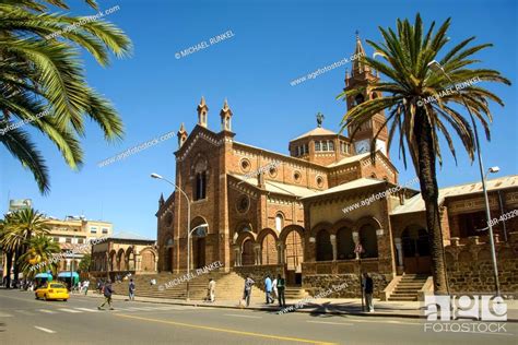 St Mary S Catholic Cathedral On Harnet Avenue Asmara Eritrea Stock Photo Picture And Rights