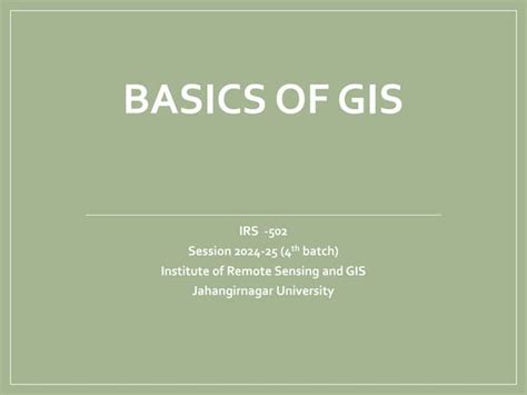 Unit Iii Gis Data Structures 1 Ppt