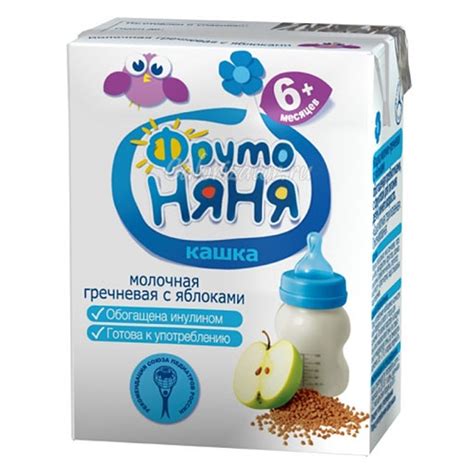 Гречневая кашка ФрутоНяня молочная жидкая с яблоком - калорийность ...