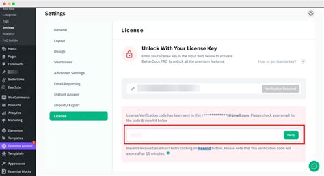 How To Verify Authenticate BetterDocs PRO License Key BetterDocs