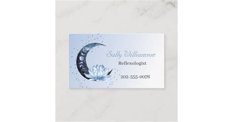 reflexology qr code lotus flower moon business card zazzle