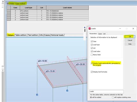 是否可以在 Robot Structural Analysis 中获取从覆板传递到梁的荷载表