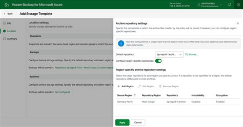 Step 3 Configure Location Settings Veeam Backup For Microsoft Azure