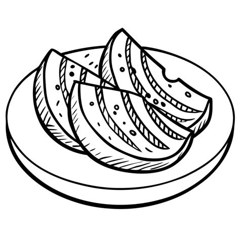 Sliced Bread On Plate Illustration 51714090 Vector Art At Vecteezy