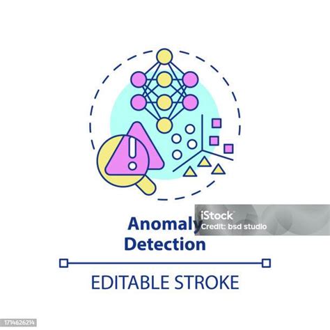 2d Colorful Thin Linear Icon Anomaly Detection Concept向量圖形及更多概念圖片 Istock