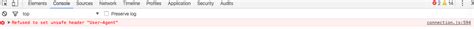 apex refused to set unsafe header user agent connection js