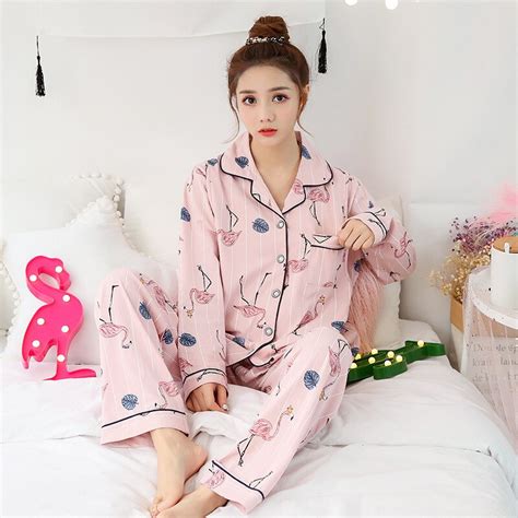 Autumn Korean Cherry Cotton Maternity Pajamas Nurs Grandado