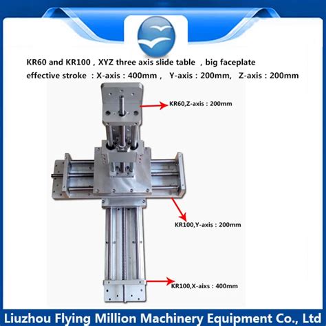 Automation Manipulator XYZ Triaxial Linear Slide Table Module In Linear Guides From Home