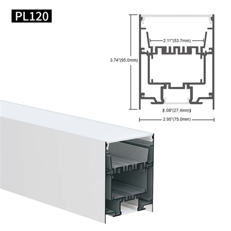 75 95MM Pendant Diffuser For LED Profile Aluminum Extrusion LED Light Profile Housing PL120