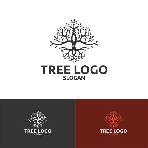 Tree Logo Design Elements Green Garden Logo Template Masterbundles