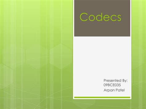 Codecs Pptx