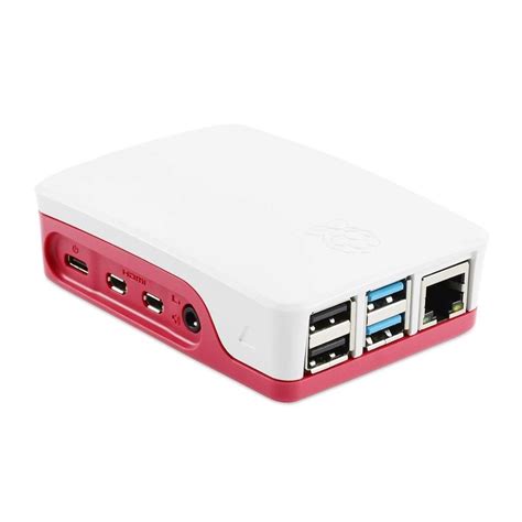 Case Raspberry Pi 4 Vermelho E Branco Com Logotipo Em Relevo Shopee