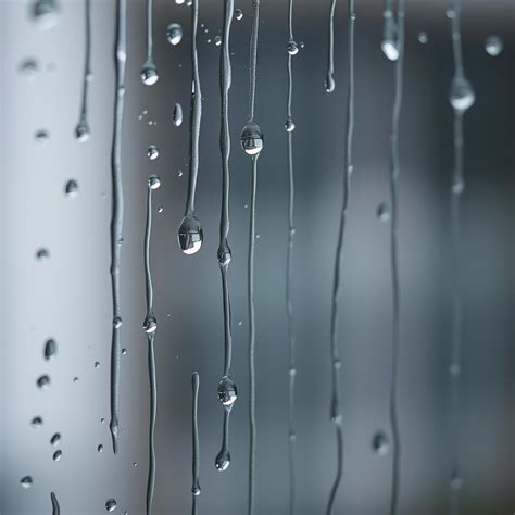 Melancholy Reflections Raindrops On Glass