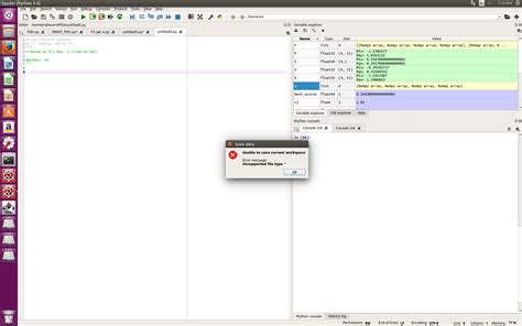 Error On Saving Data From Variable Explorer · Issue 5647 · Spyder Ide