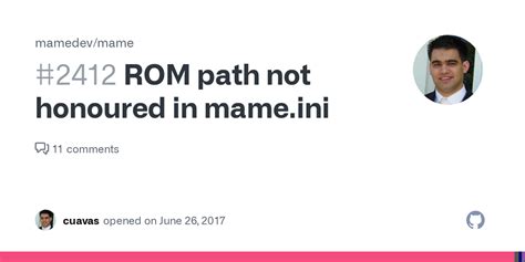 ROM Path Not Honoured In Mame Ini Issue Mamedev Mame GitHub