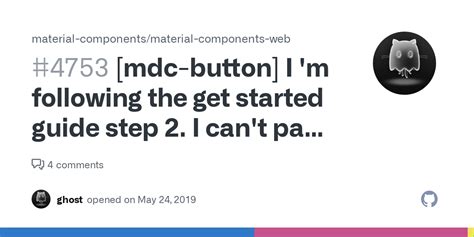 Mdc Button I M Following The Get Started Guide Step I Can T Pass It Issue