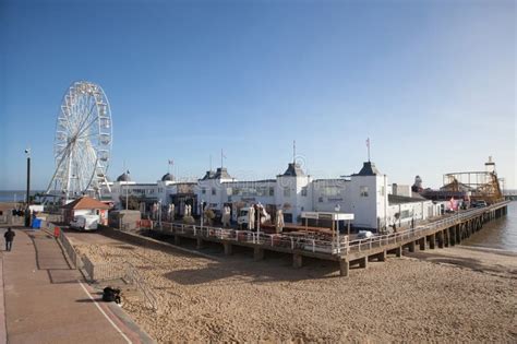 Views Of Clacton Pier And The Beach At Clacton On Sea In Essex In The