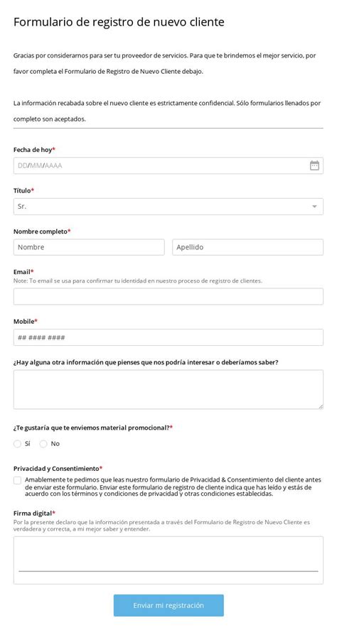 Formularios De Registro Gratis 123FormBuilder