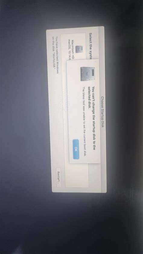 problem installing boot camp windows 10 on an external usb drive bootcamp