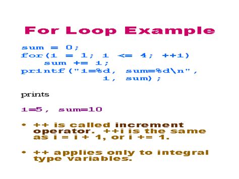 For Loop Example