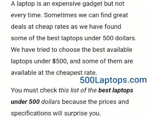 Best 5 Laptops Under 500 Dollars Best Computer Expensive Gadgets Best Laptops