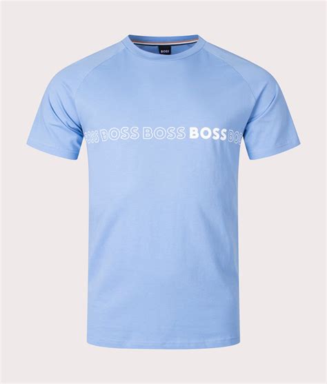 Slim Fit Rn T Shirt Open Blue Boss Eqvvs