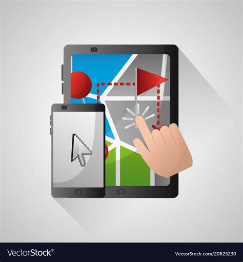 Gps Navigation Application Royalty Free Vector Image
