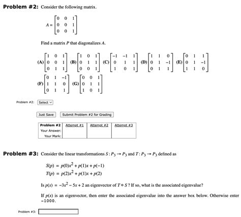 solved problem 2 consider the following matrix